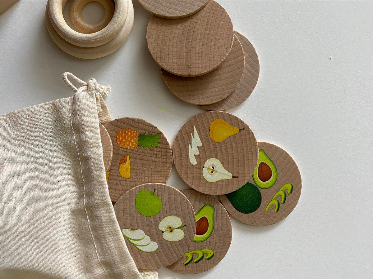 Montessori and Waldorf Inspired Fruit Matching and Memory Game - 16 Pi ...