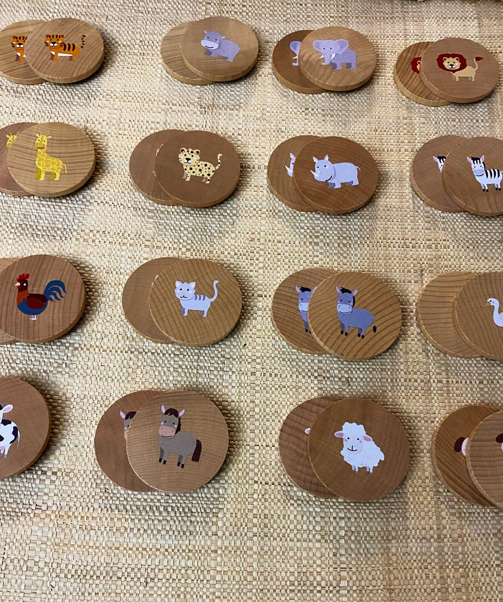 Montessori and Waldorf Inspired Safari Animals Matching and Memory Gam ...